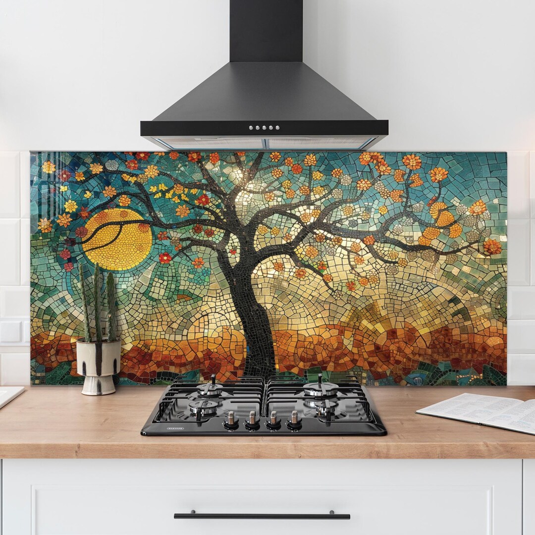 Tempered Glass Backsplash, Kitchen Sink Cover, Splashback Tile ...