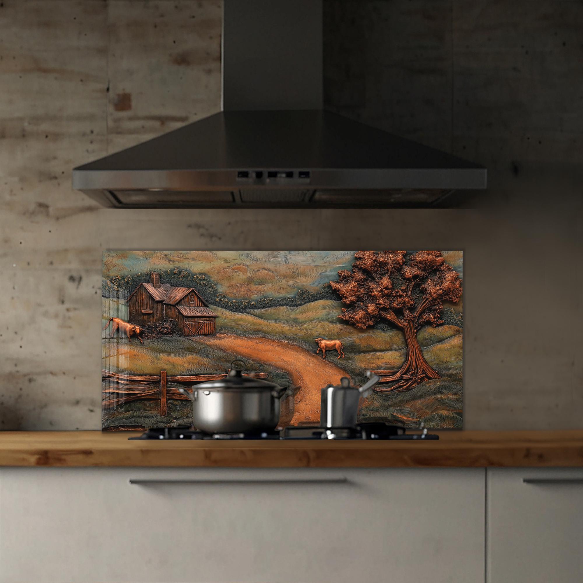 Tempered Glass Backsplash, Kitchen Sink Cover, Splashback Tile ...