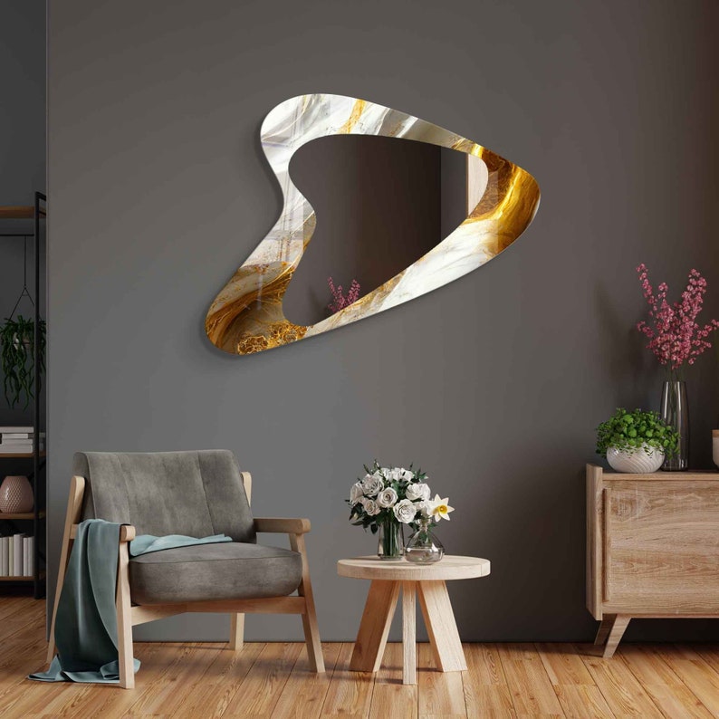 Asymmetrical Mirror Irregular Mirror Mirror Wall Decor on - Etsy