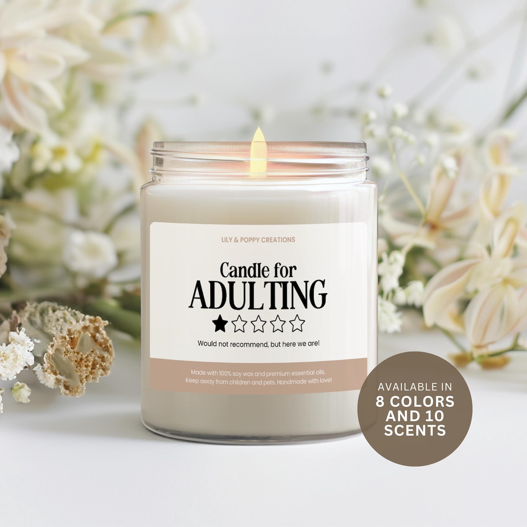 Candle for Adulting Stars Candle, Adult Humor Candle, Funny Birthday ...