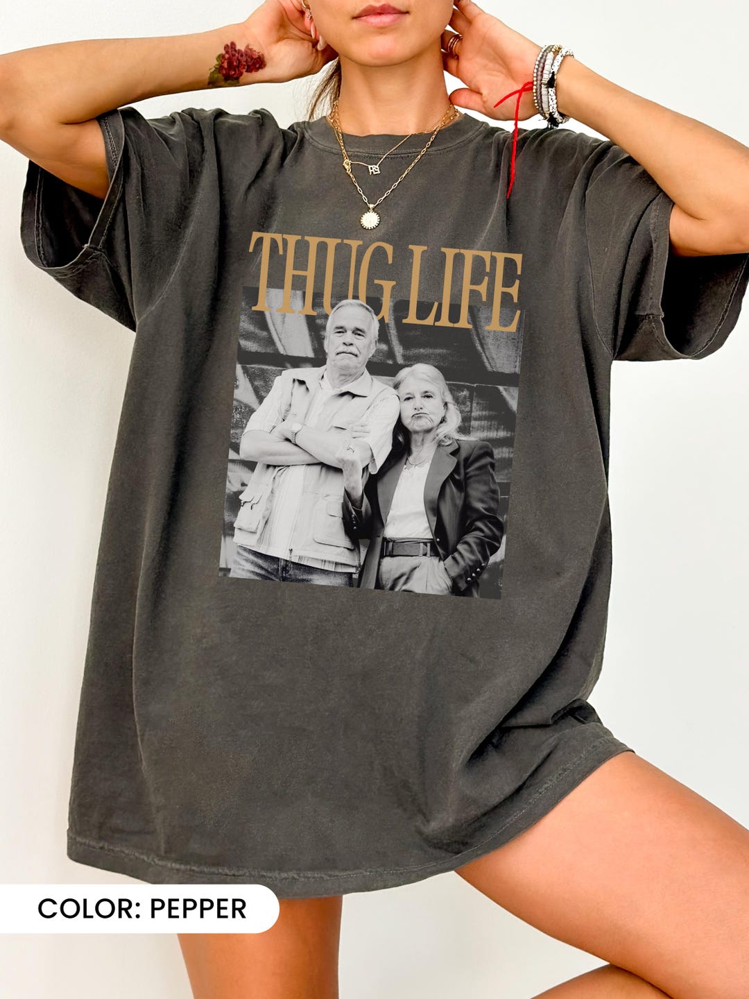 Thug Life Shirt, Thug Life Retro Graphic Tee, Oversized T-shirt, 90s ...