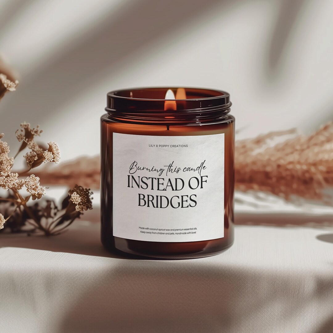 Burning Bridges Candle, Funny Candle, Joke Candle, Rude Candle ...