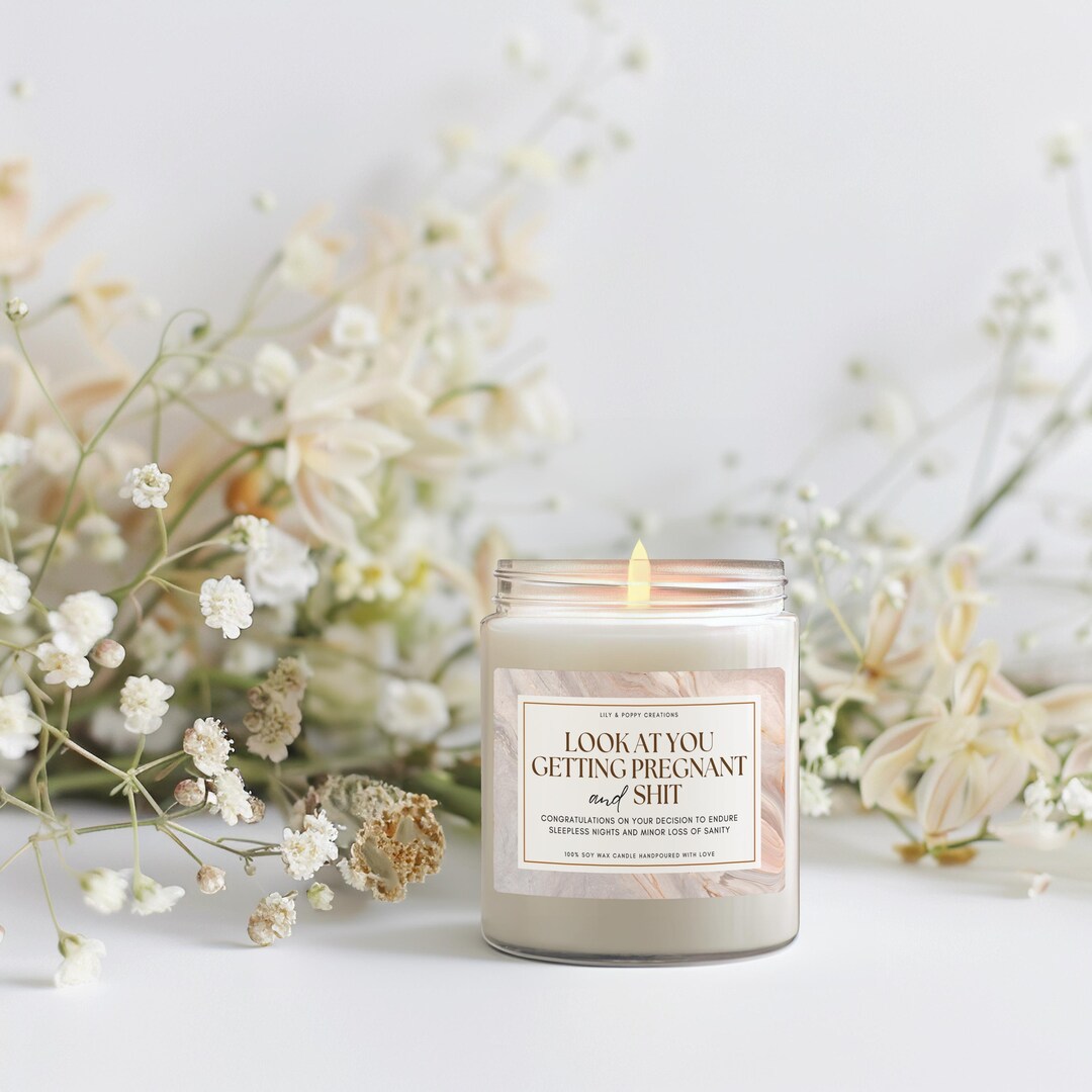 Look at You Making a Human Candle, Funny Candle, Gift for Her, Pregnant ...