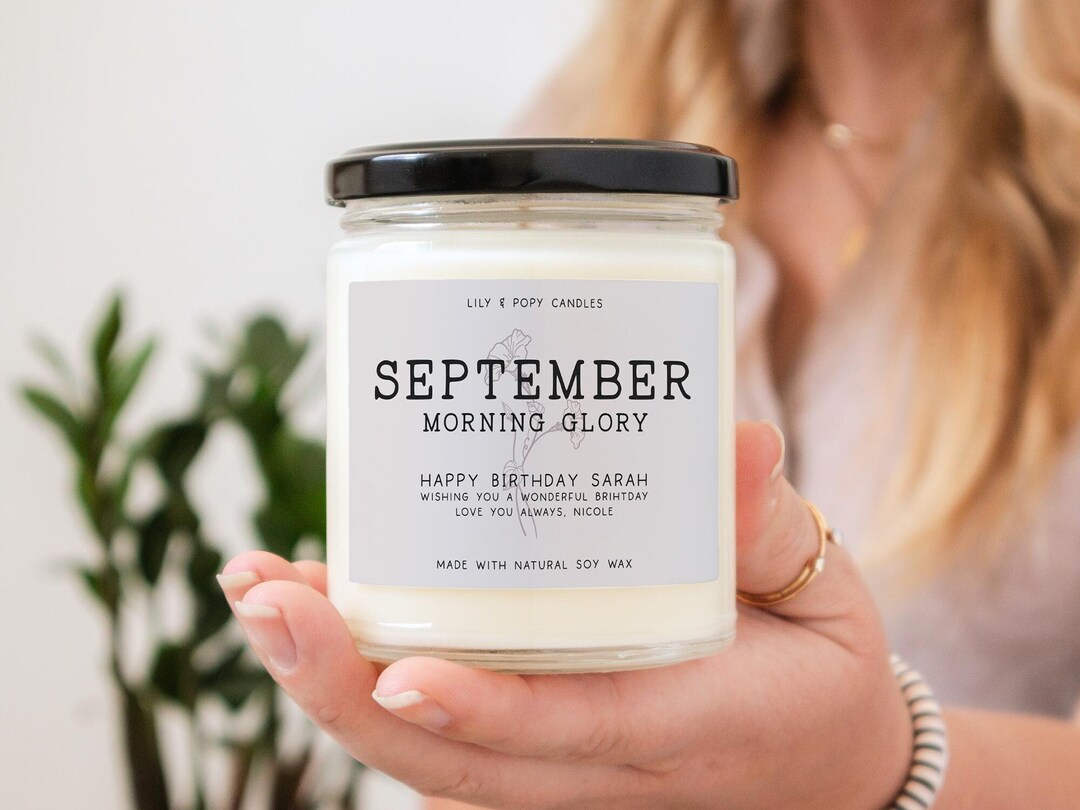 Birth Month Candle, Birth Flower Candle Gift, Birthday Gift for Her ...