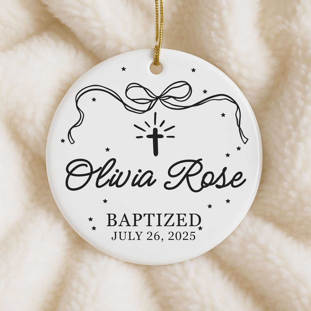 Personalized Baptism Keepsake Gift: Custom Christening Ornament - Etsy