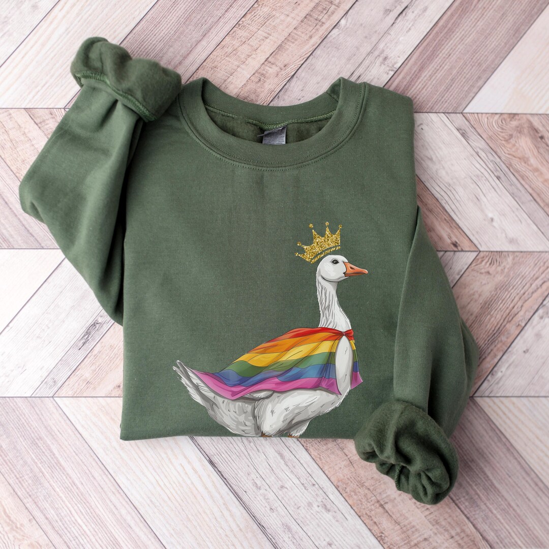 Rainbow Goose Sweatshirt, LGBTQ Shirt, Rainbow, LGBT Pride, Pride Shirt ...