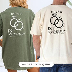 Custom Anniversary Date Shirt, Personalized Couples Name Shirt, Roman ...