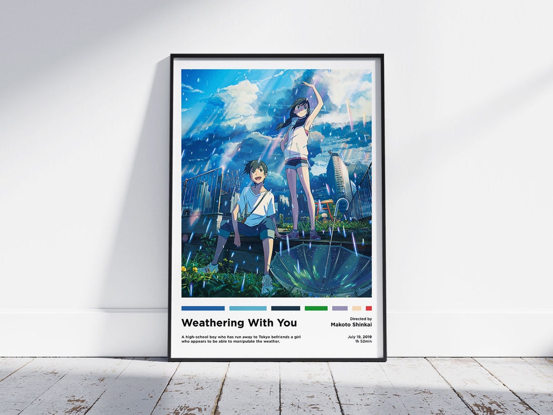 Weathering With You Poster Makoto Shinkai Minimalist Anime - Etsy