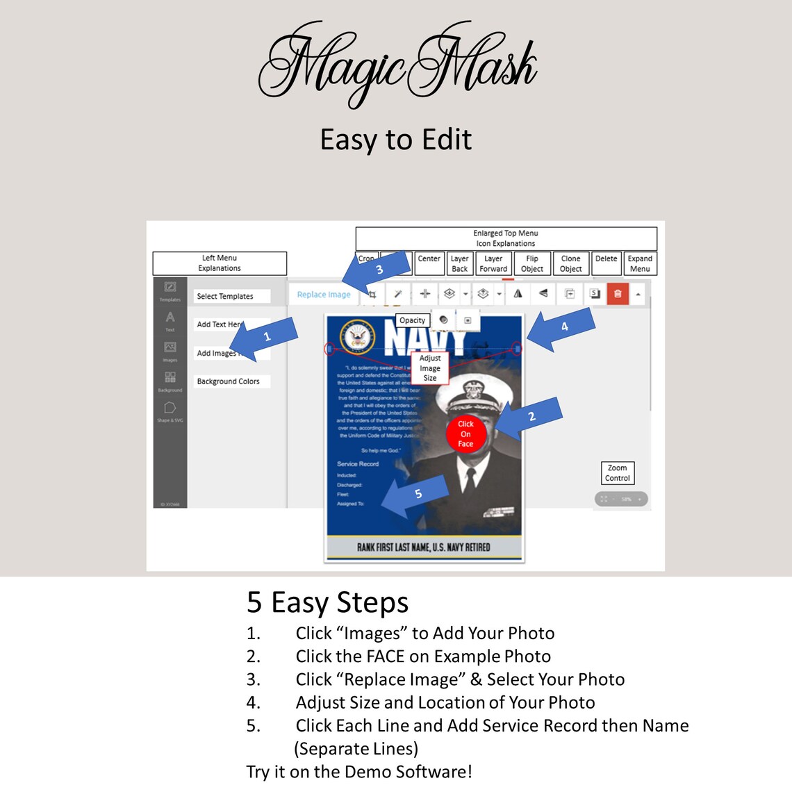 US NAVY Template Ready to Use No Files to Load or Download Free Trial ...