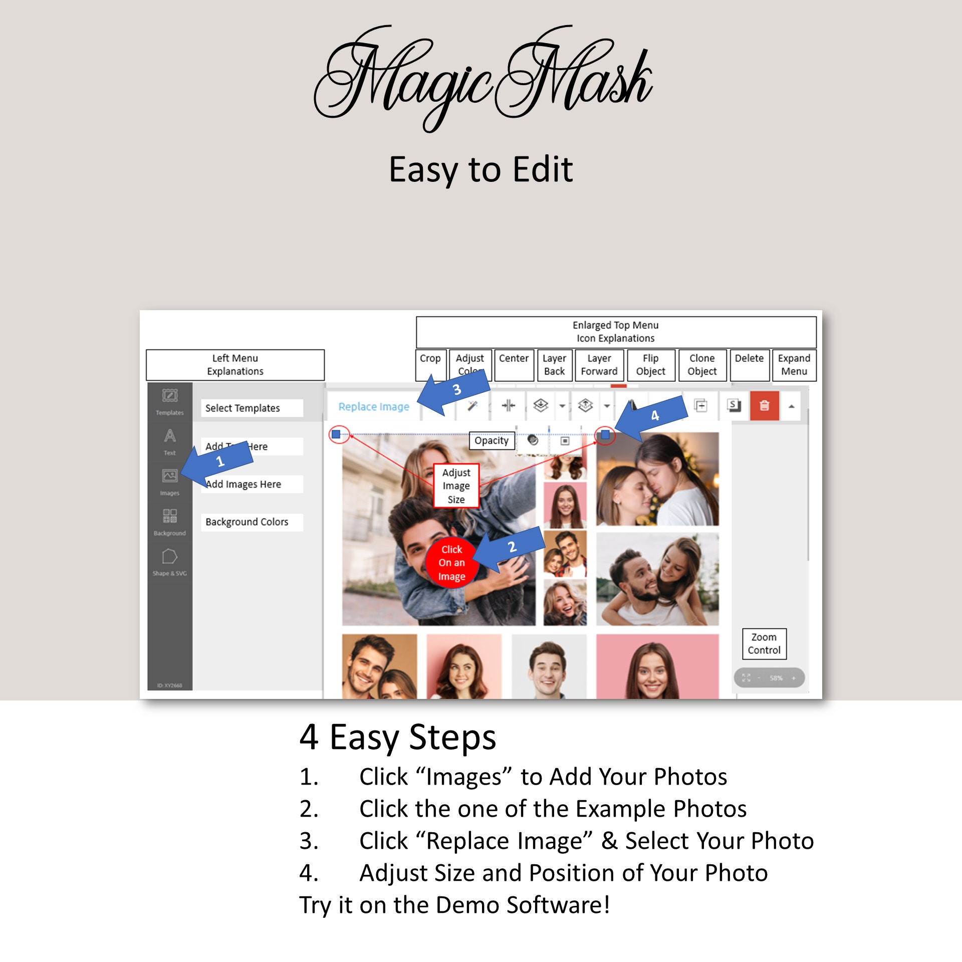 Photo Collage Template Ready to Use Professional Results Large Format ...