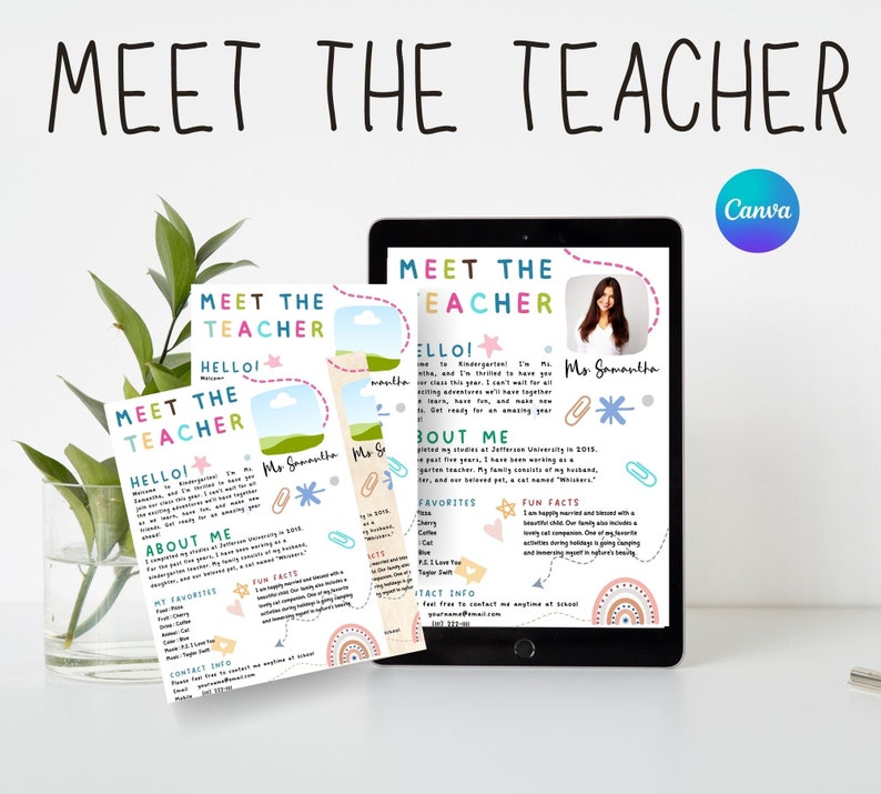 Meet the Teacher Editable Template Classroom Welcome Letter First Day ...