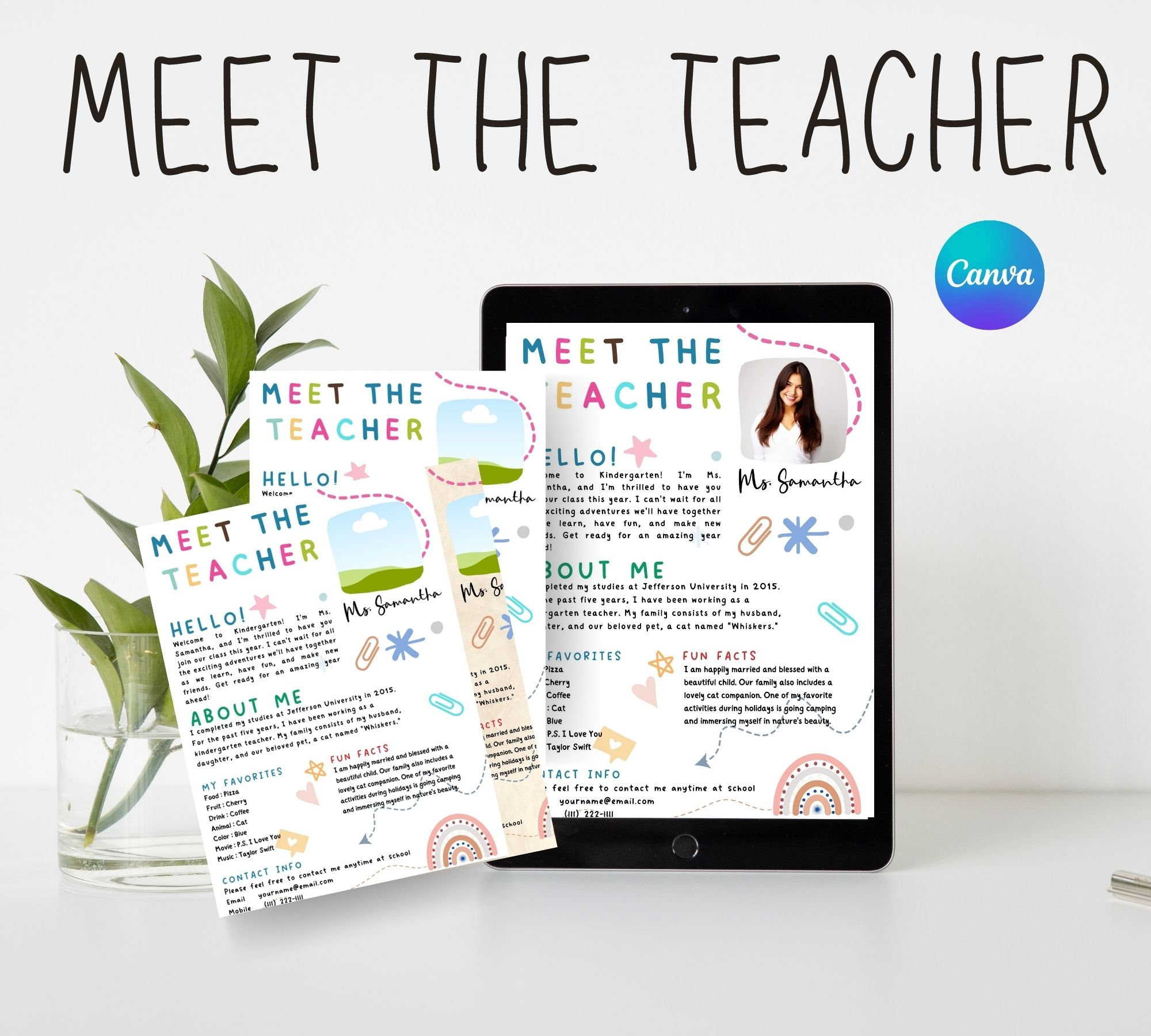 Meet the Teacher Editable Template Classroom Welcome Letter First Day ...
