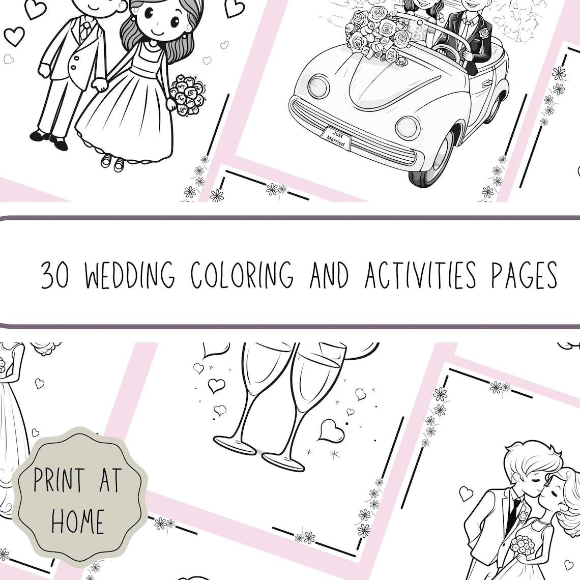 Kids Wedding Coloring Book Children Wedding Book Pages - Etsy