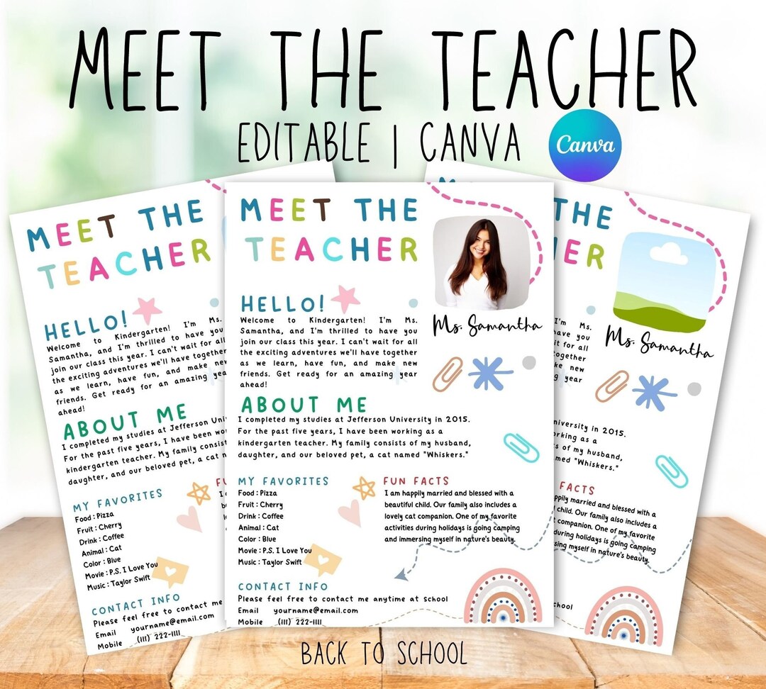 Meet the Teacher Editable Template Classroom Welcome Letter First Day ...