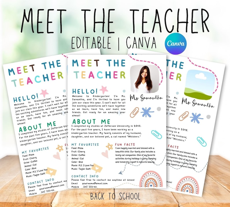 Meet the Teacher Editable Template Classroom Welcome Letter First Day ...