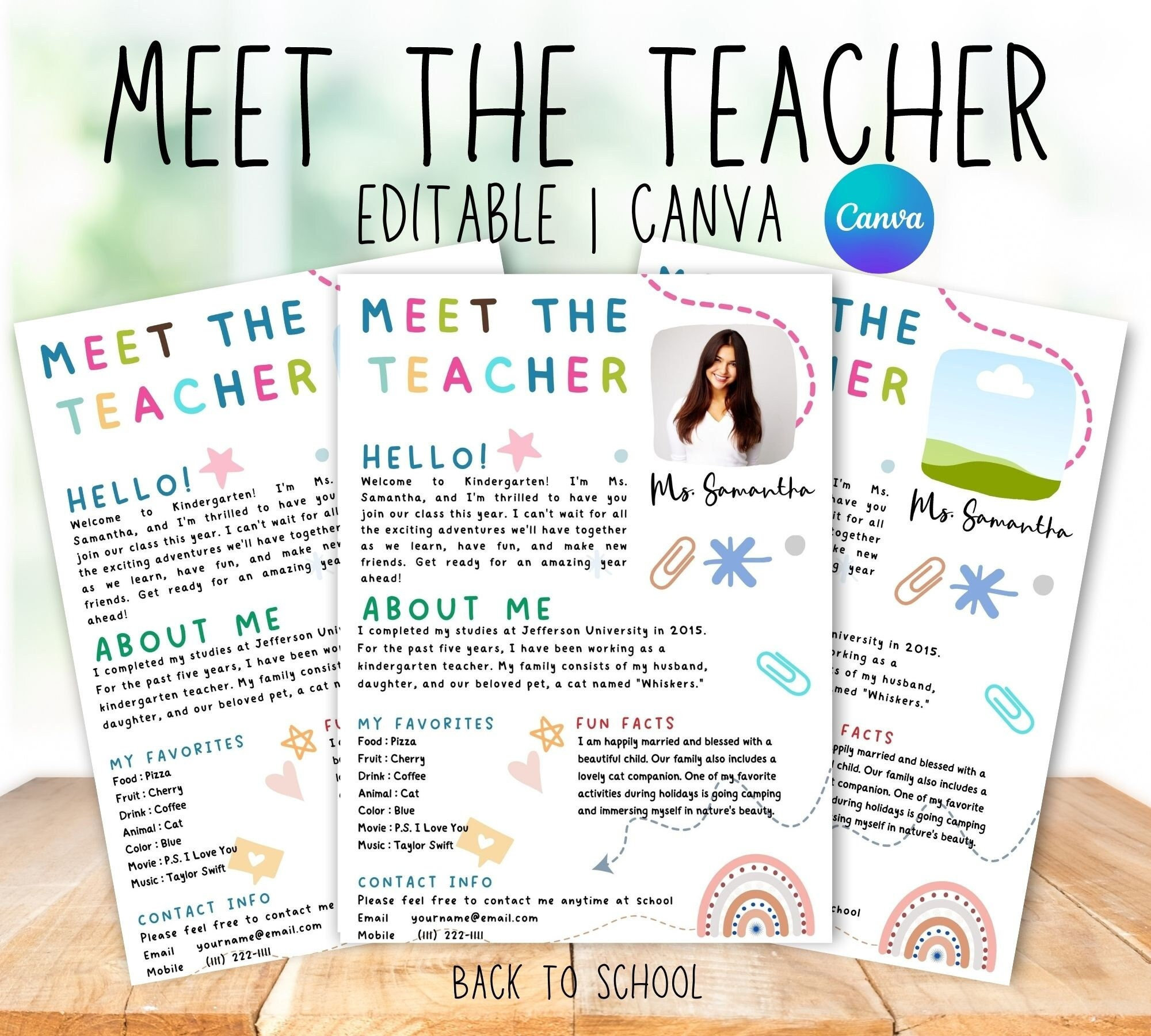Meet the Teacher Editable Template Classroom Welcome Letter First Day ...