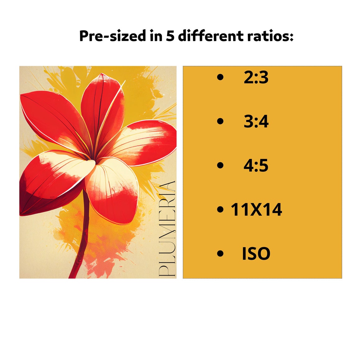 Plumeria Preppy Room Decor, Tropical Preppy Wall Art, Maximalist Home ...