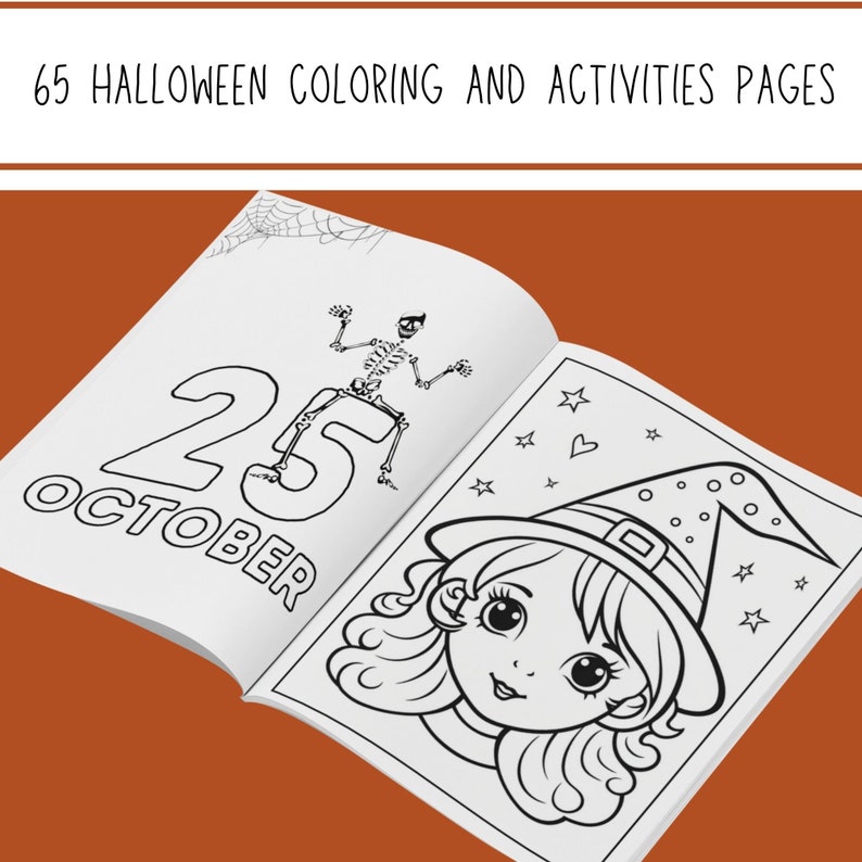 Halloween Coloring Pages Kids Halloween Activitiy Book - Etsy
