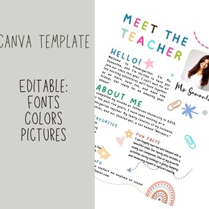Meet the Teacher Editable Template Classroom Welcome Letter First Day ...
