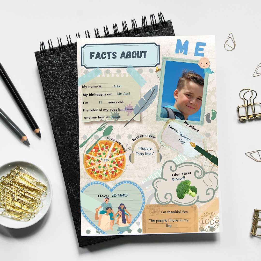 Canva Editable Student Facts About Me Template for Back to School,meet ...