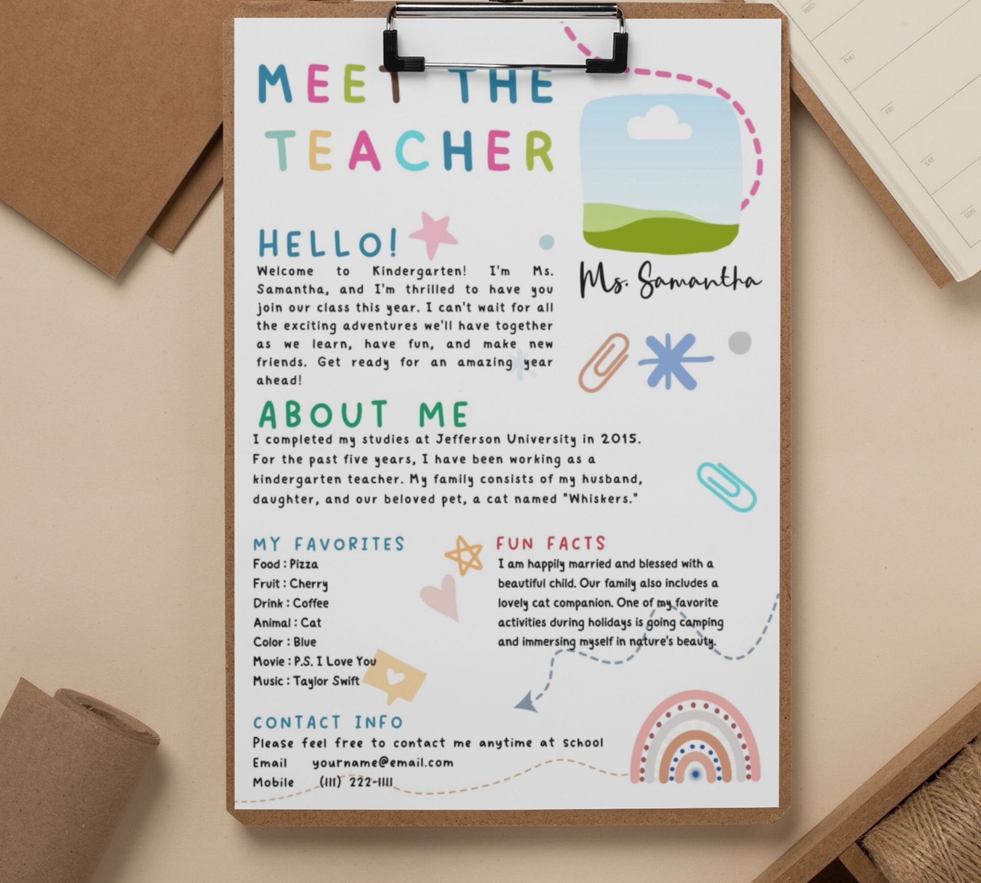 Meet the Teacher Editable Template Classroom Welcome Letter First Day ...