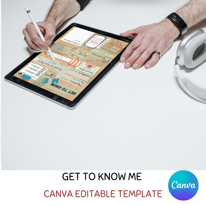 Editable Get to Know Me Canva Template Poster, Perfect for Students ...