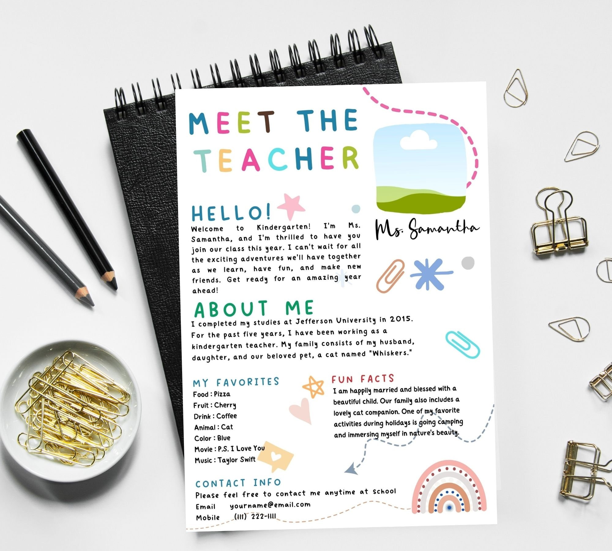 Meet the Teacher Editable Template Classroom Welcome Letter First Day ...