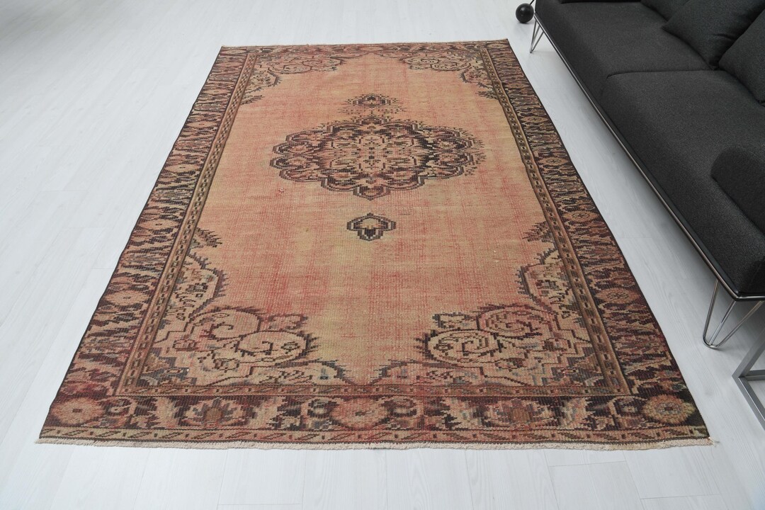 6x9,wool Rug,bedroom Rug,6x9 Rug,oushak Area Rug,vintage Rug,anatolian ...