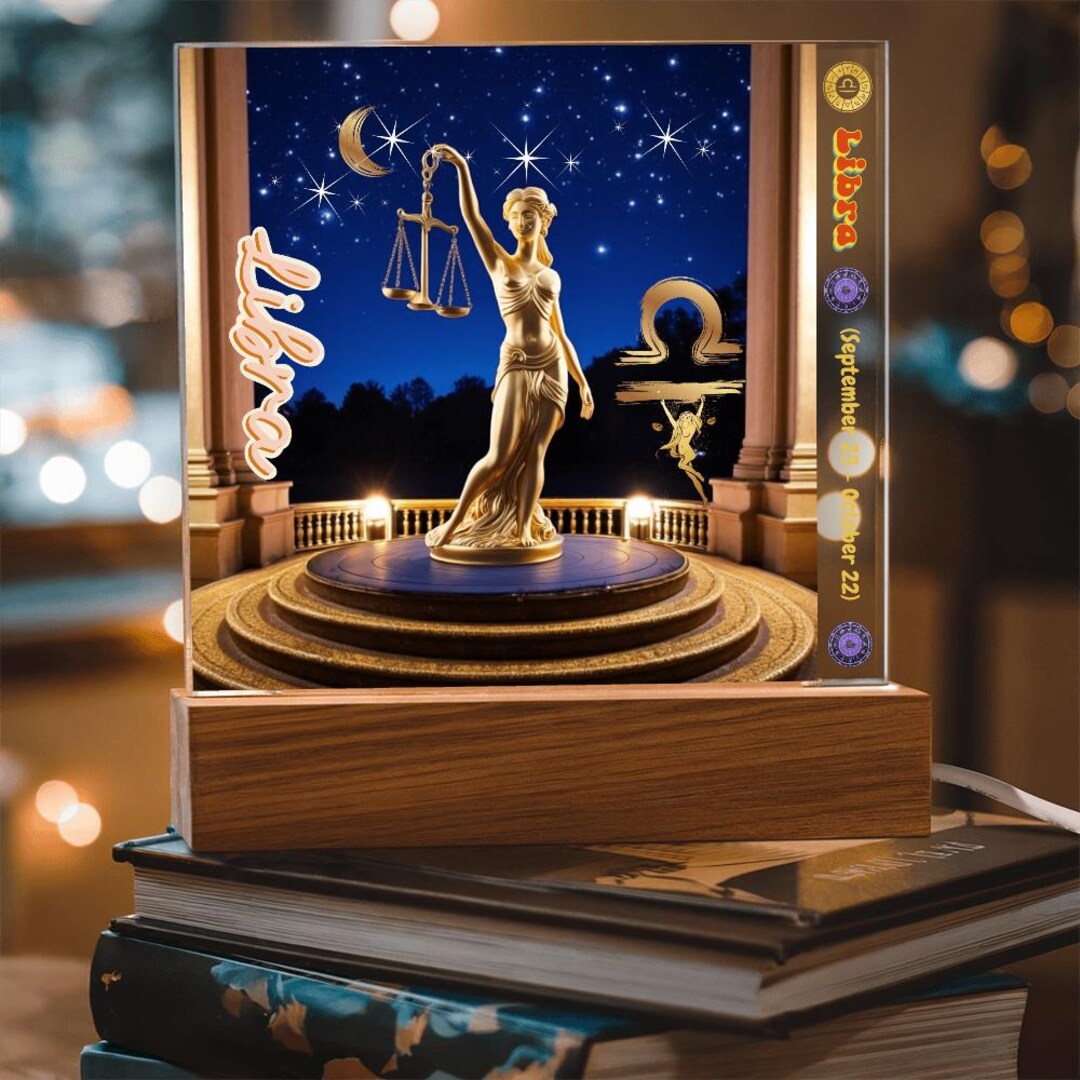 Libra LED Zodiac Light – Custom Astrology Gift for Harmony Seekers - Etsy