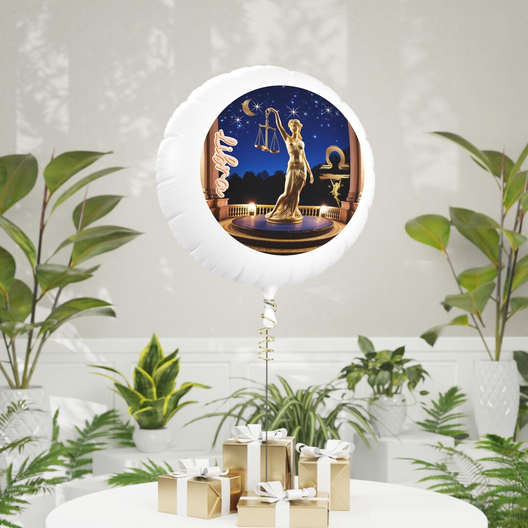 Libra Zodiac Mylar Balloon: Birthday Party Decoration - Etsy
