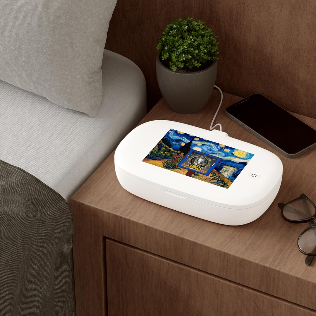 Starry Night UV Phone Sanitizer, Wireless Charger Pad, Tech Gift - Etsy