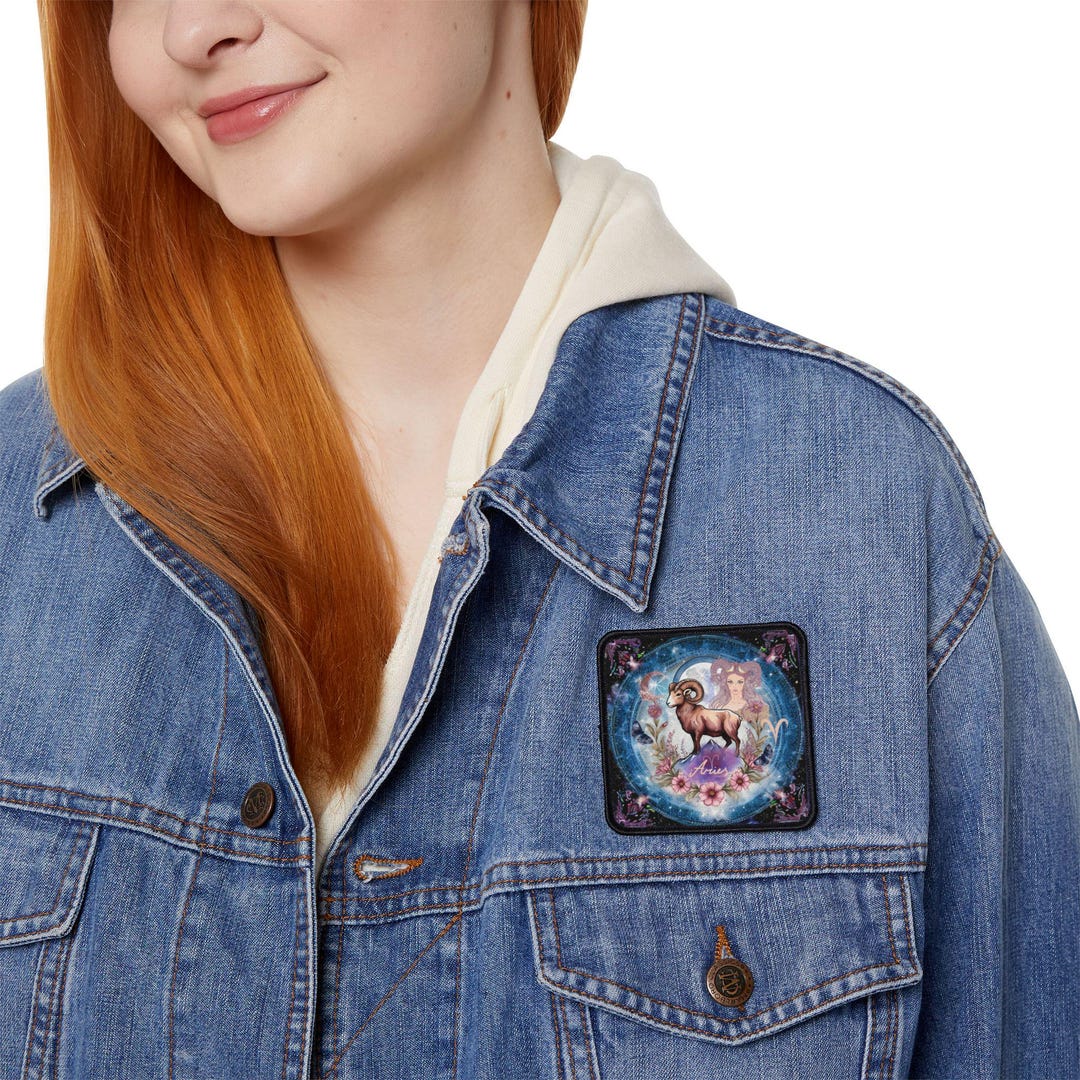 Celestial Aries Iron-on Patch: Embroidered Zodiac Badge - Etsy