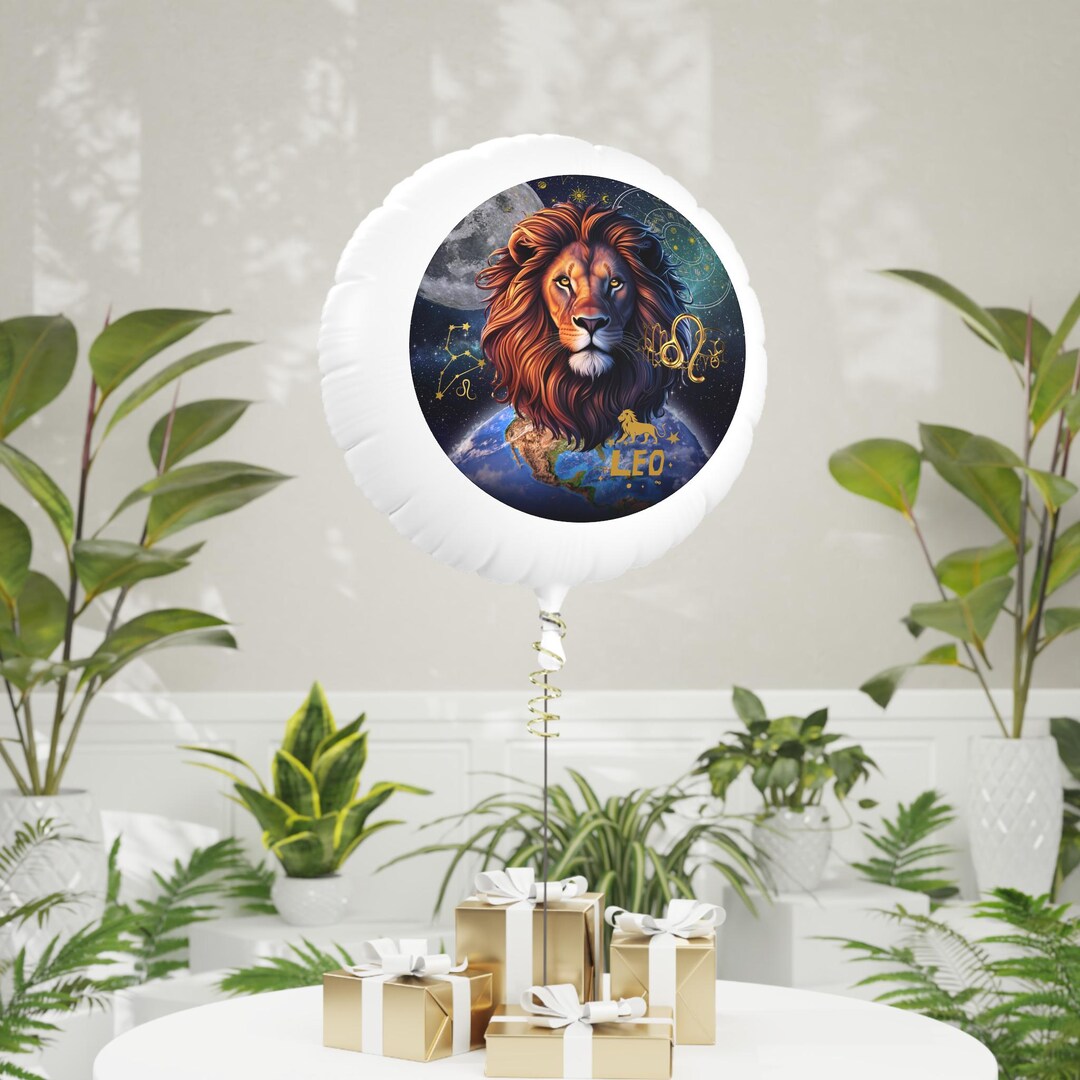 Leo Zodiac Mylar Balloon: Astrology Birthday Party Decoration - Etsy
