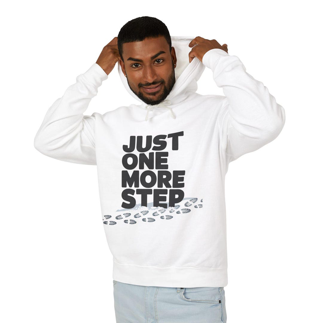 Just One More Step Hoodie | Proverbs 16:9 Inspirational Hooded ...
