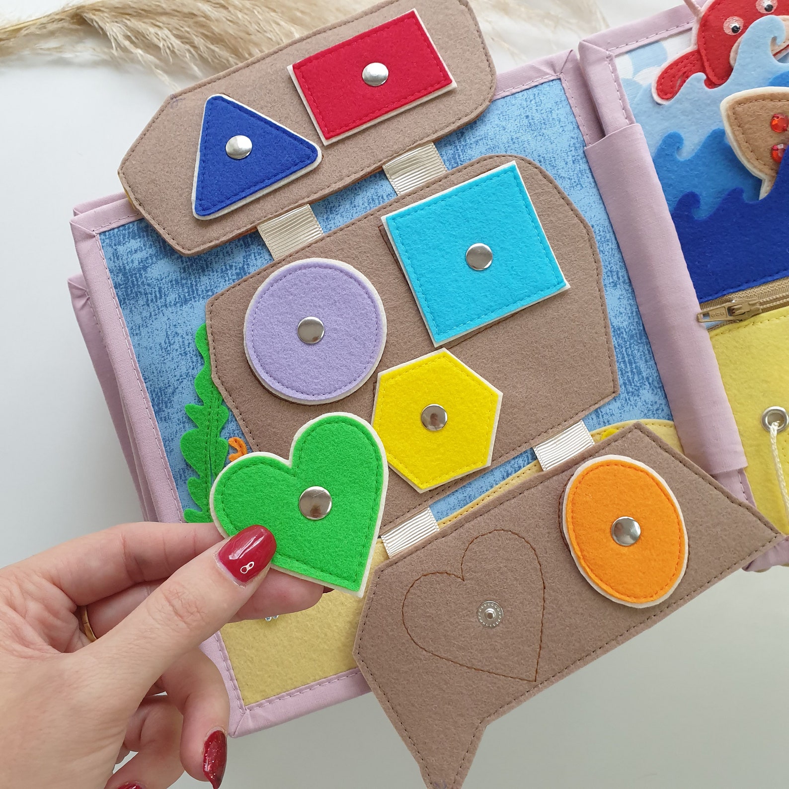Felt Treasure Chest Quiet Book Page Pattern (PDF Pattern) - Etsy
