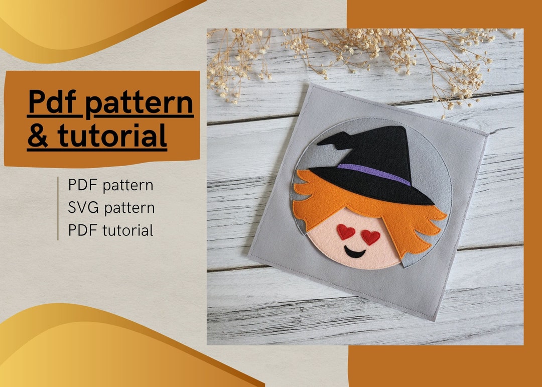 Halloween Quiet Book Page "the Witch" PDF Pattern, Halloween Felt Book ...