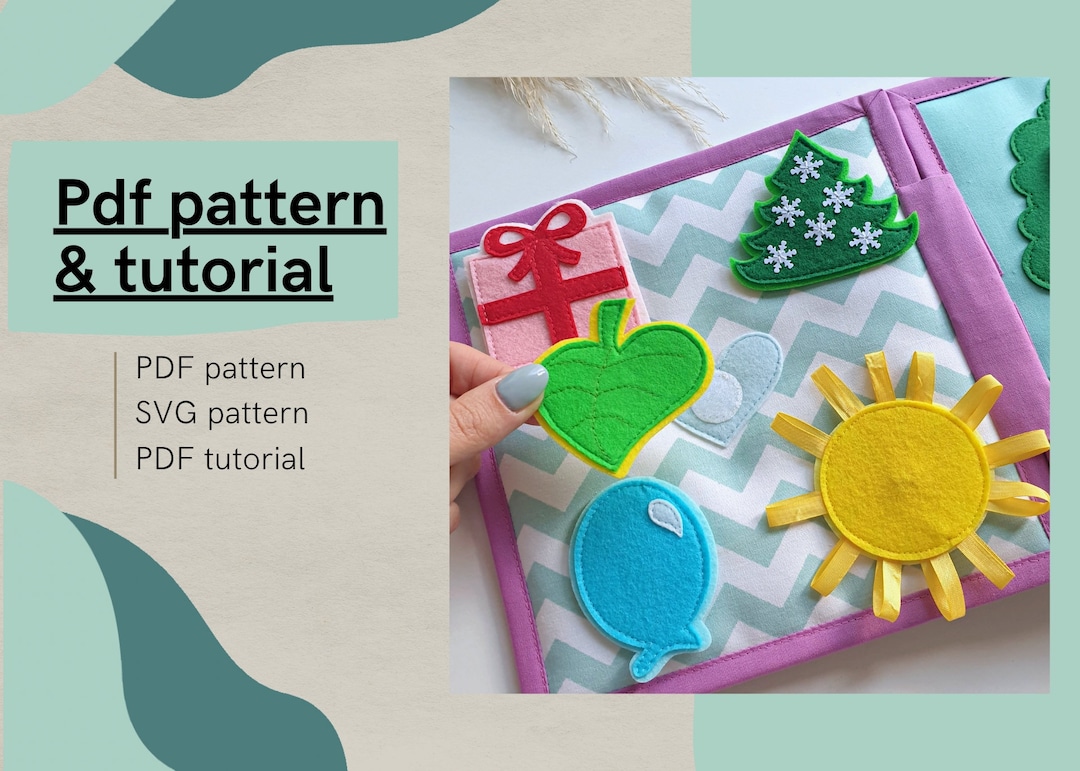 Quiet Book Page "basic Shapes" PDF Pattern, Felt Book Pattern, How to ...