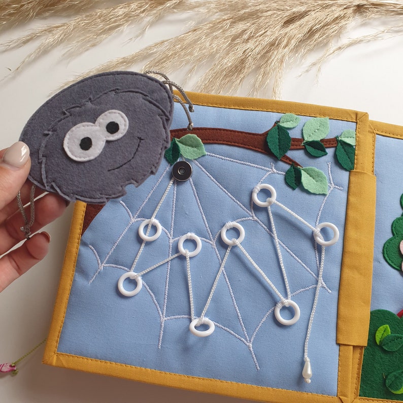 Quiet Book Page spider PDF Pattern and Tutorial, Felt Book for Toddler ...