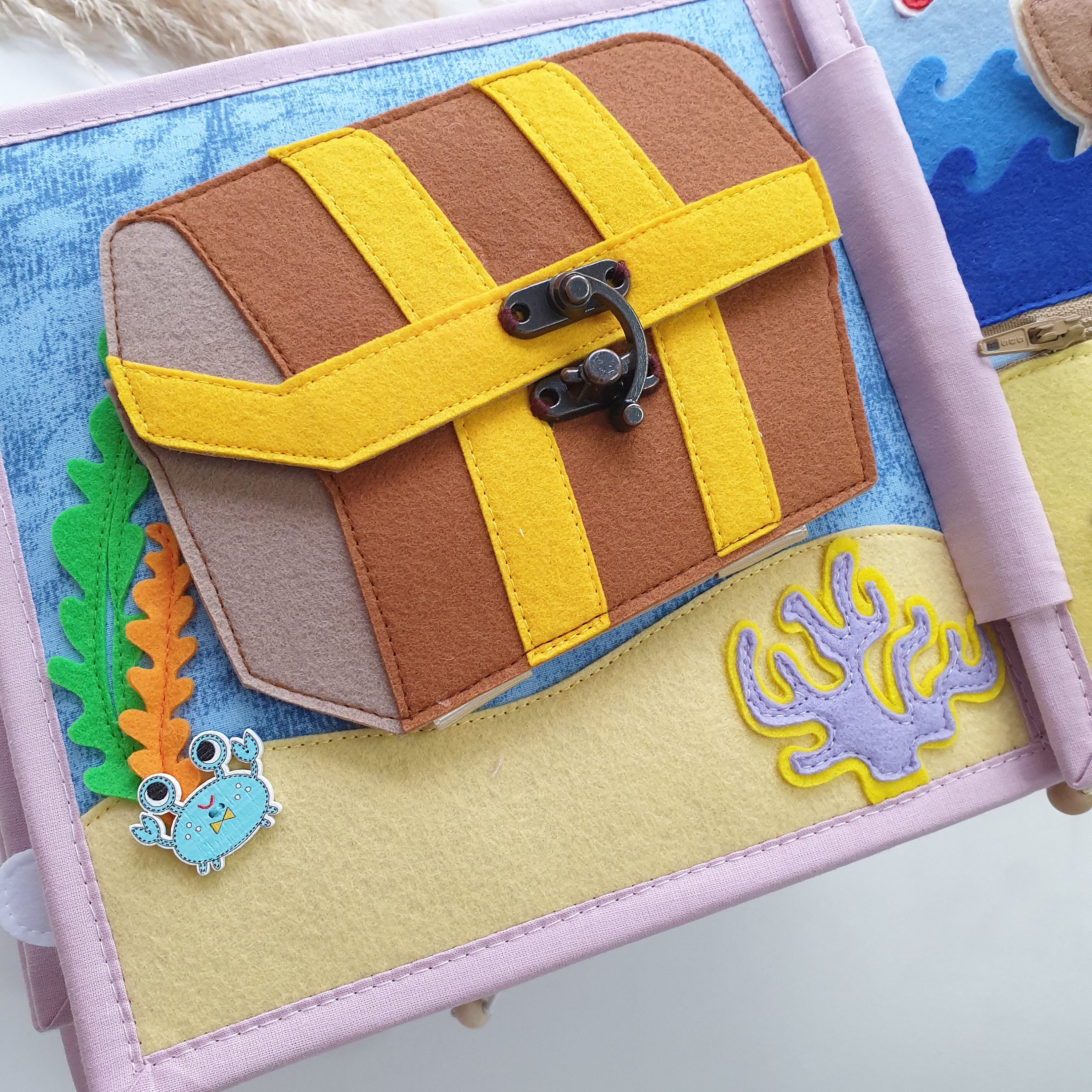 Quiet Book Page "treasure Chest" Pattern, PDF Pattern, Felt Book PDF ...
