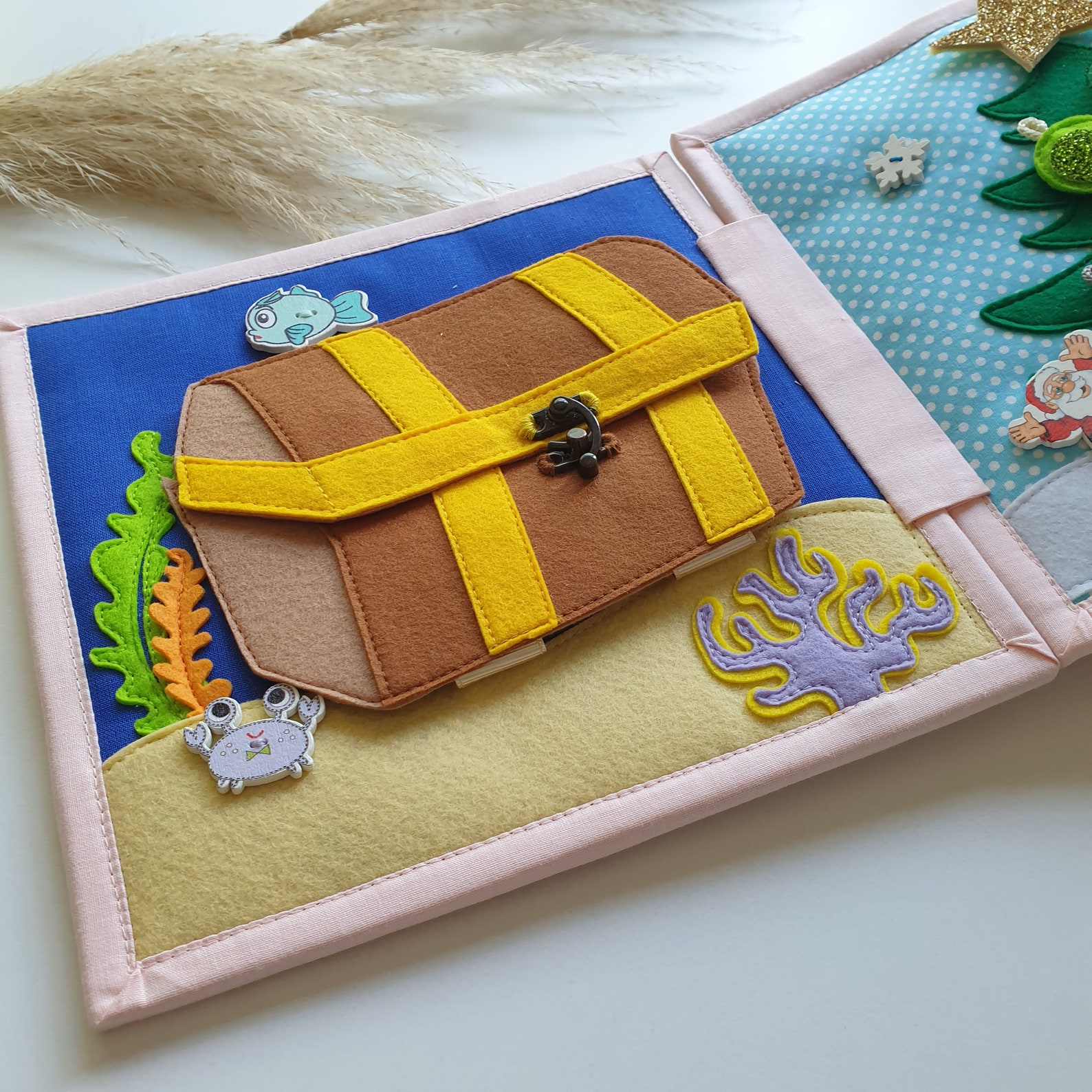 Felt Treasure Chest Quiet Book Page Pattern (PDF Pattern) - Etsy
