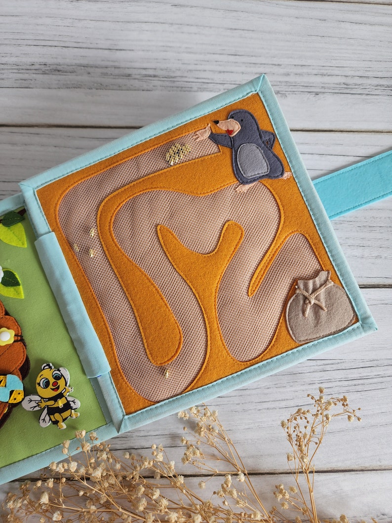 Quiet Book Page "maze Mole" PDF Pattern, Felt Book Pattern, How to Sew ...