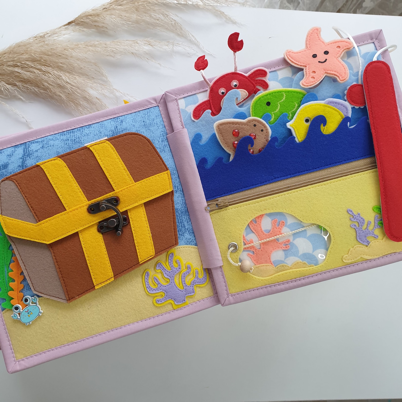 Felt Treasure Chest Quiet Book Page Pattern (PDF Pattern) - Etsy