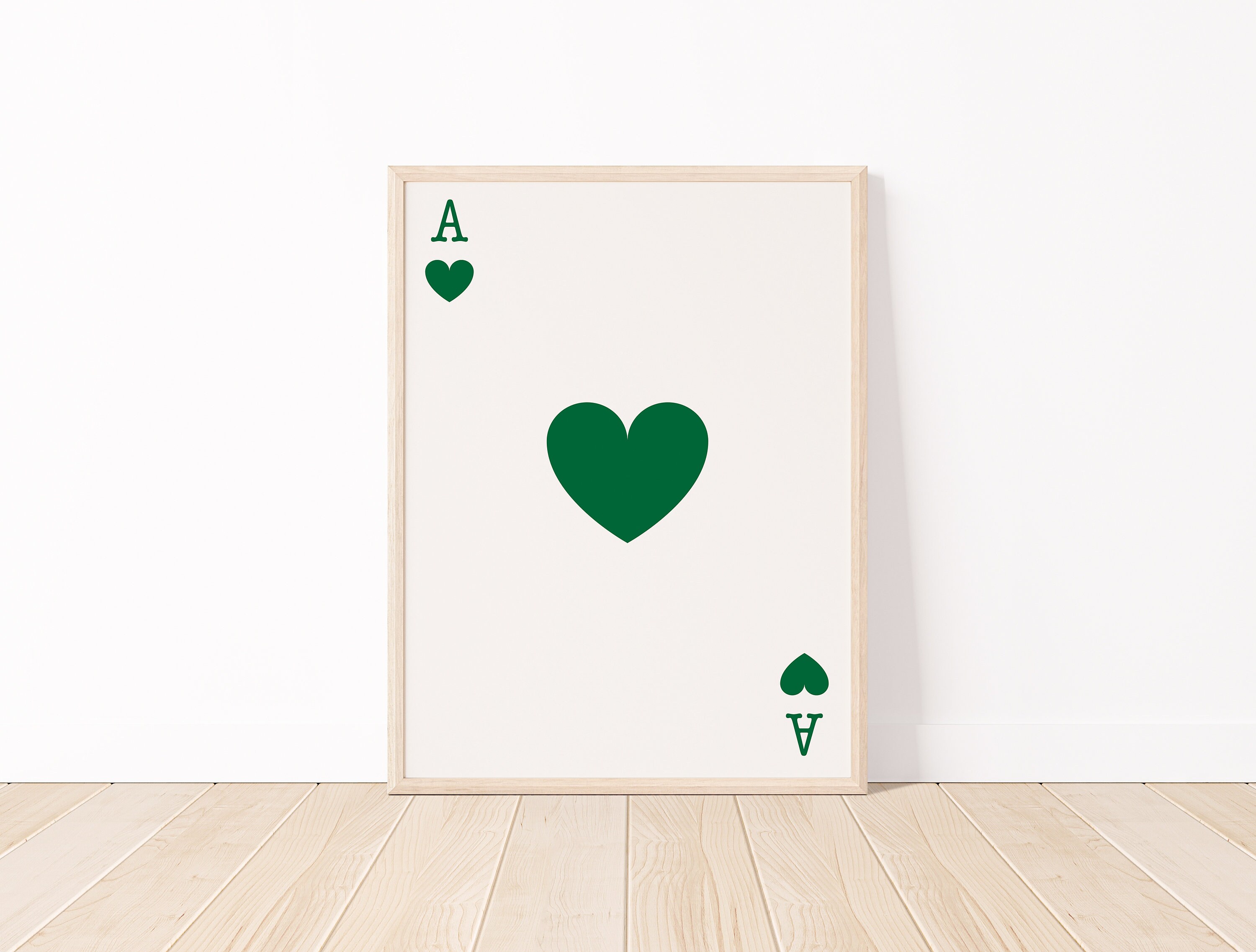 Ace Card Poster, Ace of Hearts Poster, Lucky You Print, Retro Text ...