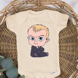 Adorable Business Baby Cartoon Bodysuit, Funny Baby in Suit Onesie - Etsy
