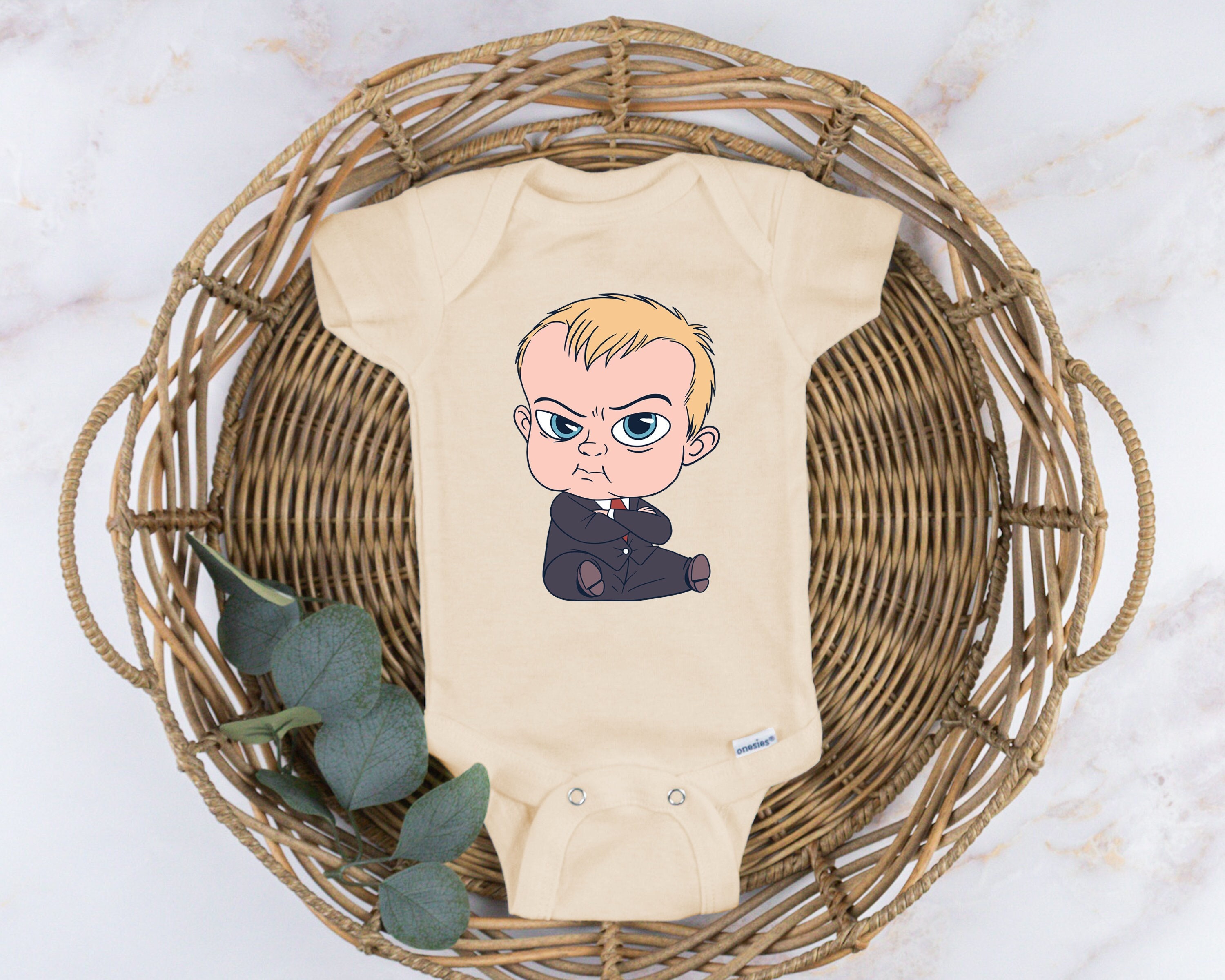 Adorable Business Baby Cartoon Bodysuit, Funny Baby in Suit Onesie - Etsy