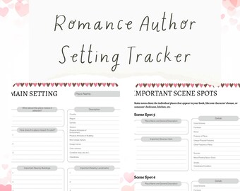 Romance Author Character Tracking Sheet | Writing Tools | Printable PDF ...