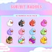 12 Rubber Duck Sub/bit Badges / Duck / Kawaii / Streamer / Duck Emote ...