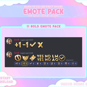 12 Twitch Emotes Pack for Streamers Gold Text Emote Text Emote Emote ...