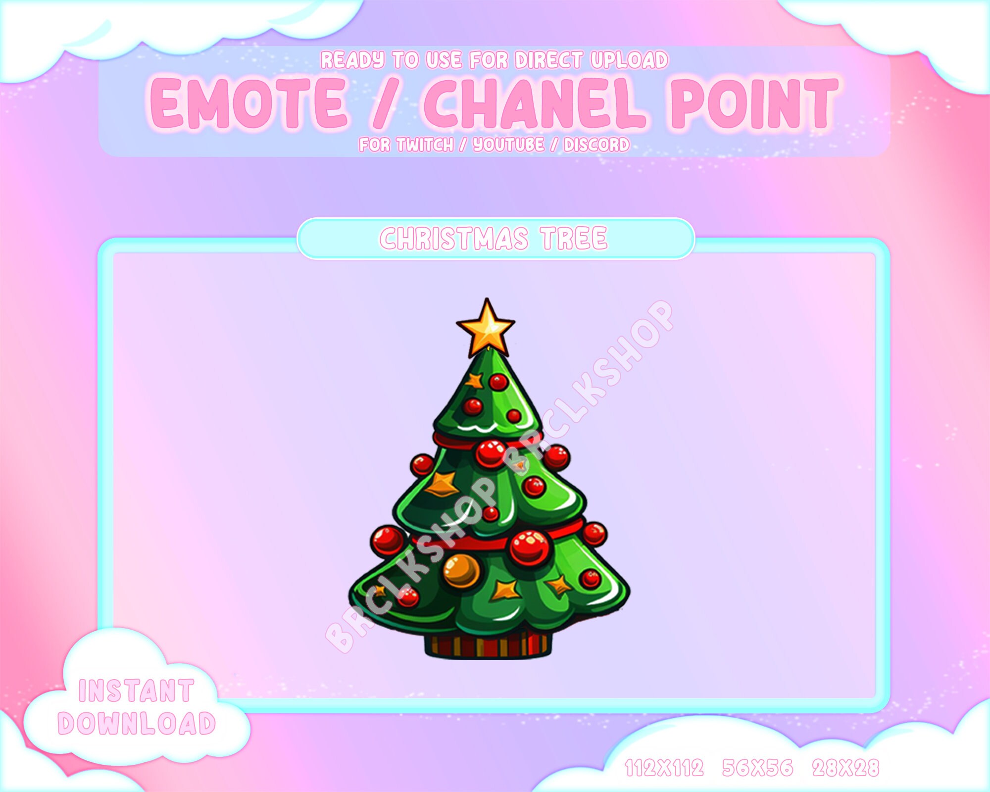 Christmas Tree Channel Points | Cute Cookie Badge | Streamer Graphics ...