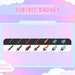 7 Pixel Sword Twitch Sub Badges | Sword Sub Badges | Emotes | Twitch ...